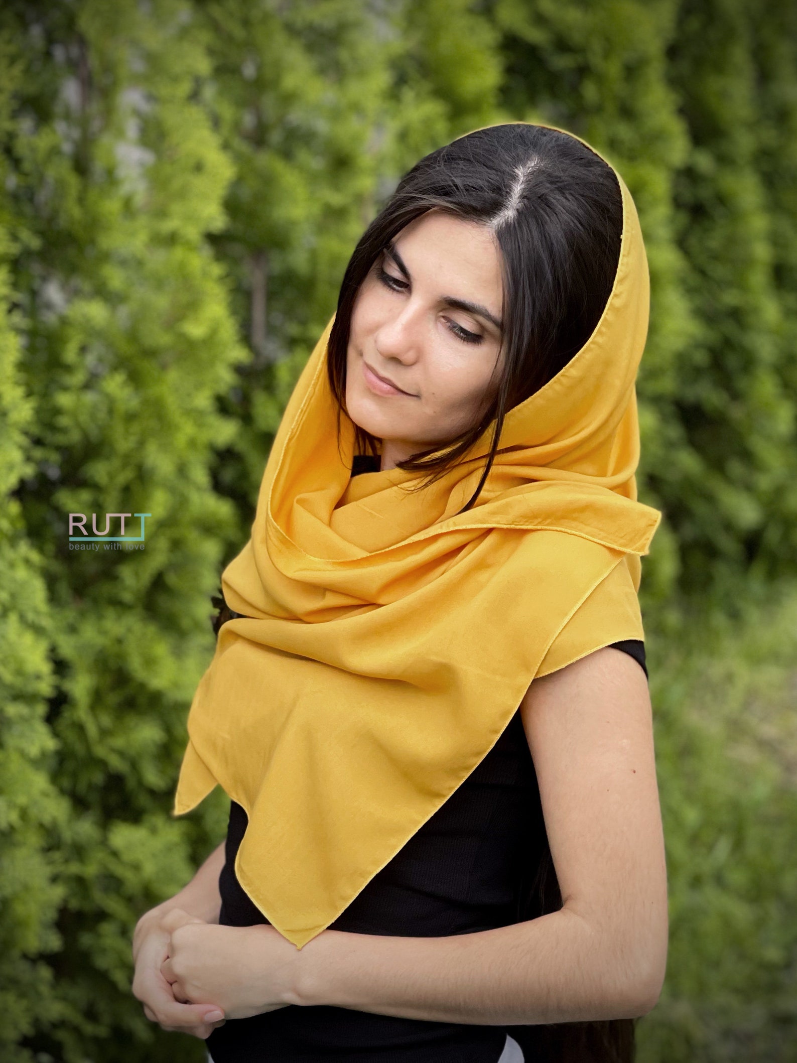 Mustard Soft Cotton Scarf Church Head Covering RUTTSHOP Catholic Head ...