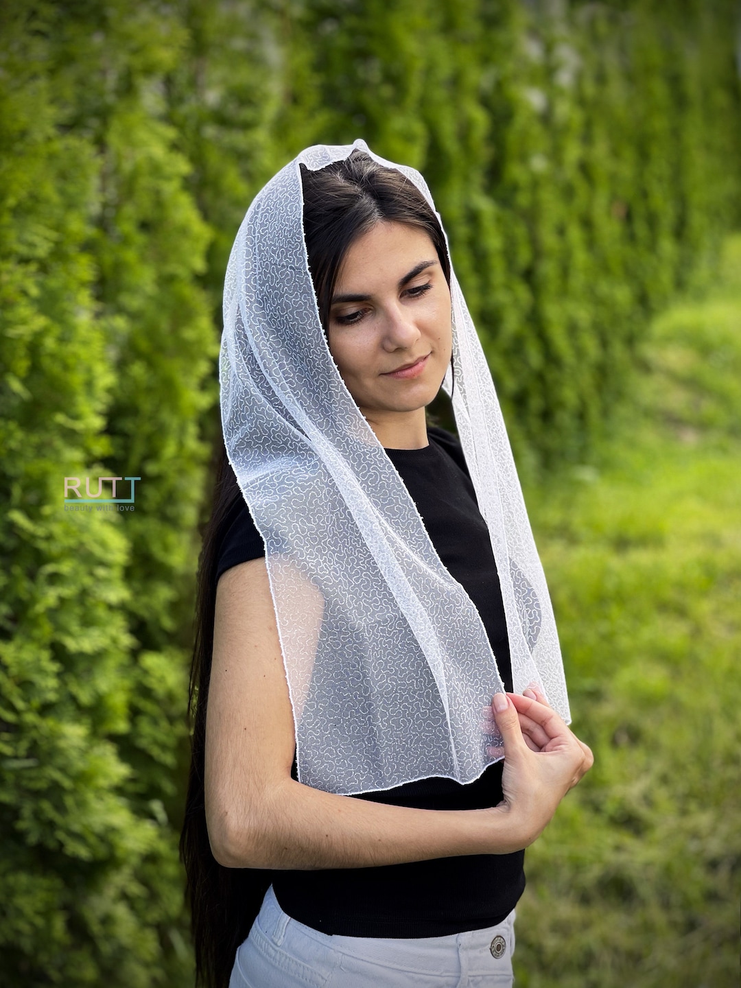 Christian Glitter Scarf Church Head Covering Orthodox Head Wrap ...