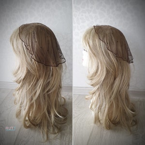 Small Catholic Veil Church or Chapel Round Cap Rhinestones Mantilla ...