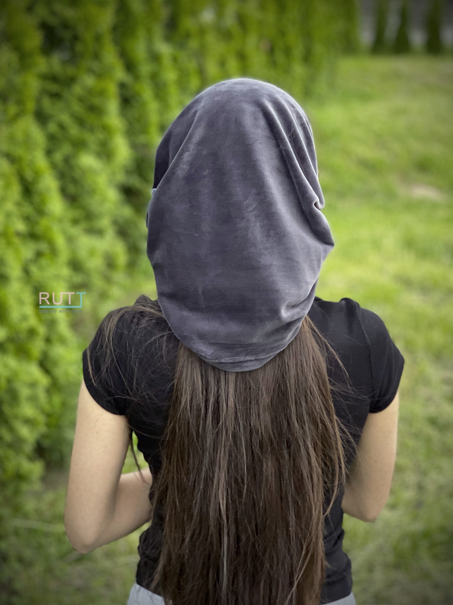 6 in 1 Head Covering Stretch Velvet Headband\cowl Style\snood Covering ...