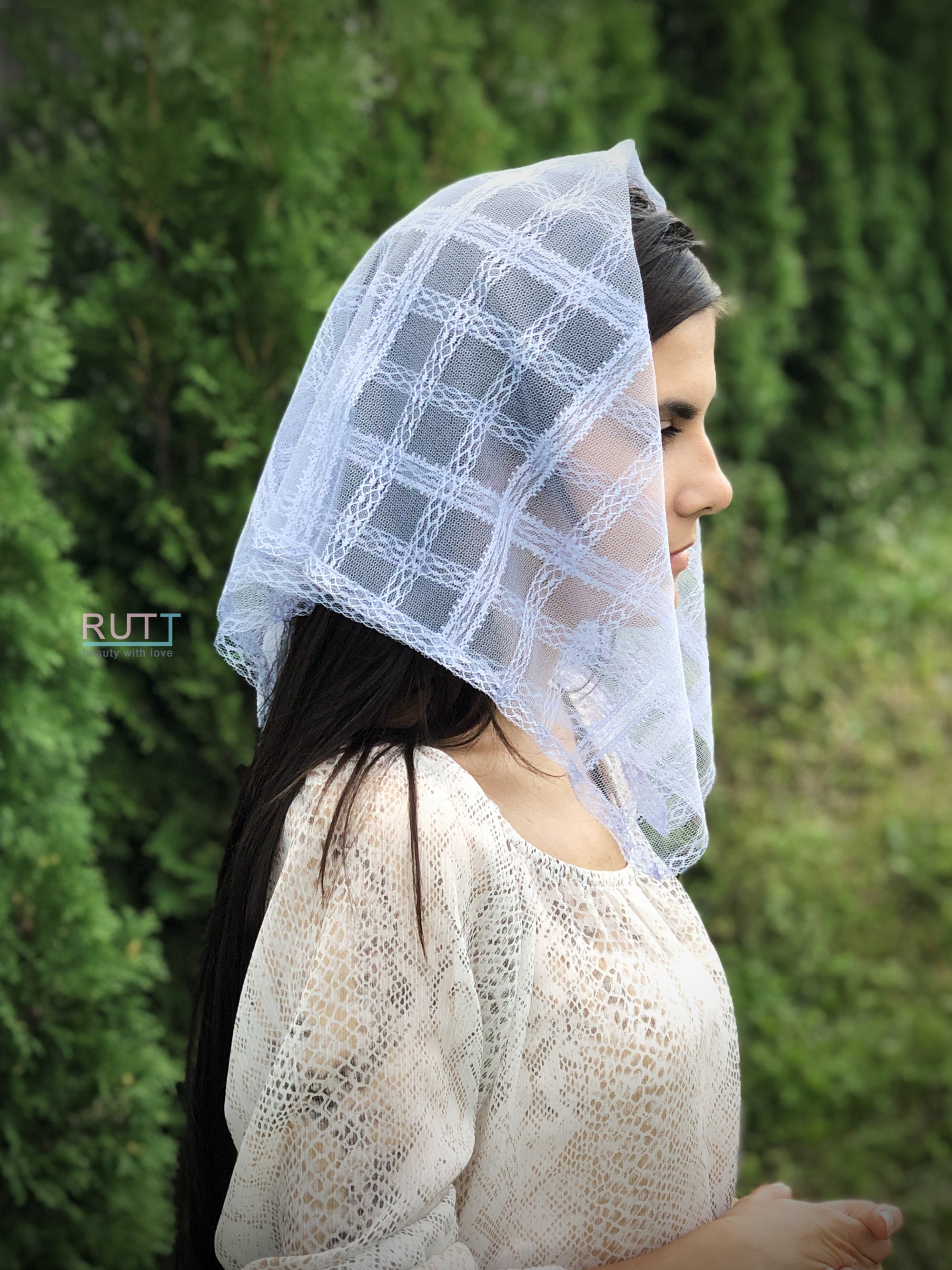 Church 6 Colors Lace Headband Kerchief Multi-style Headwrap Latin Mass ...