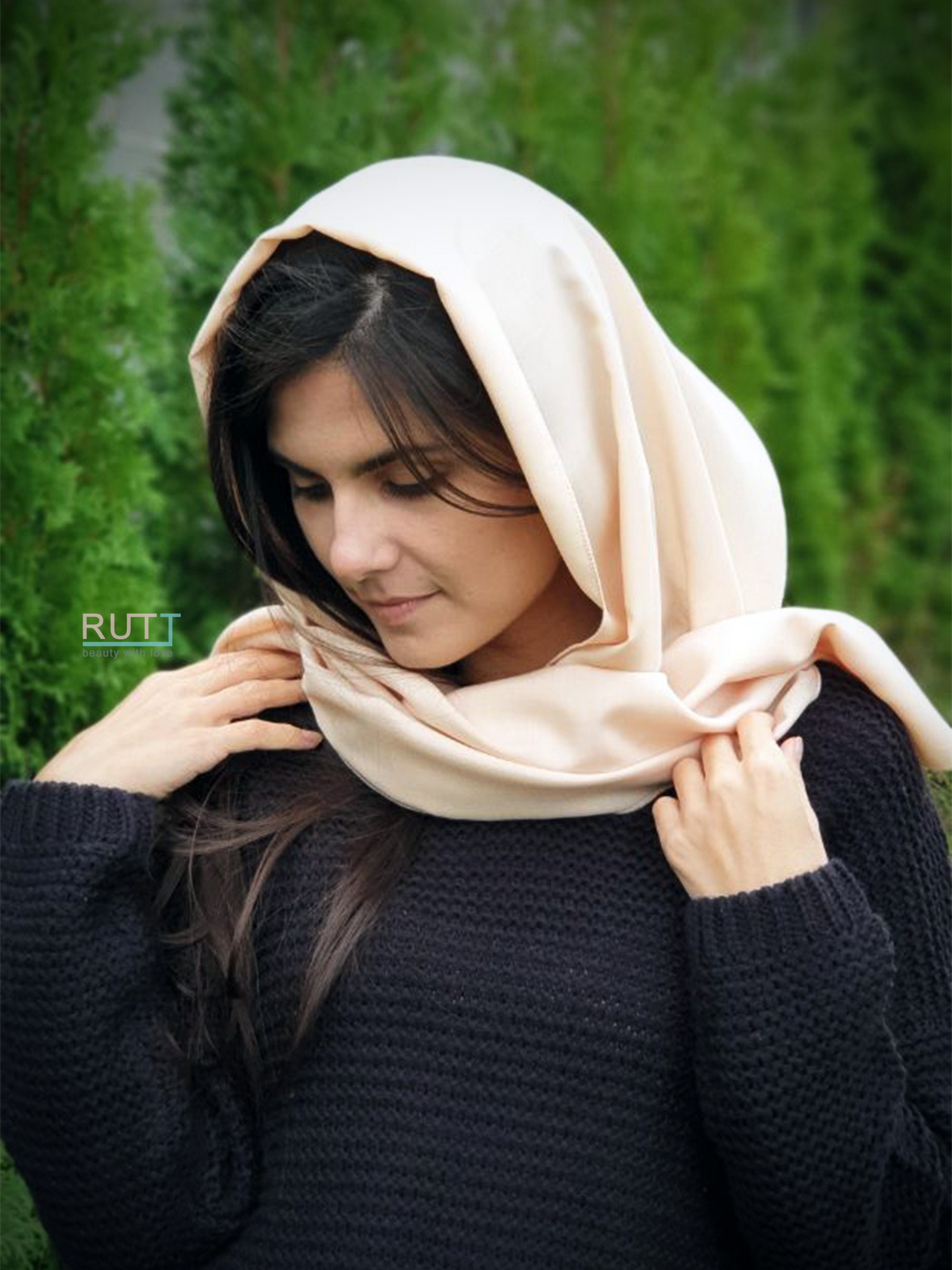 Soft Cotton Scarf Church Head Covering RUTTSHOP Catholic Head Wrap for ...