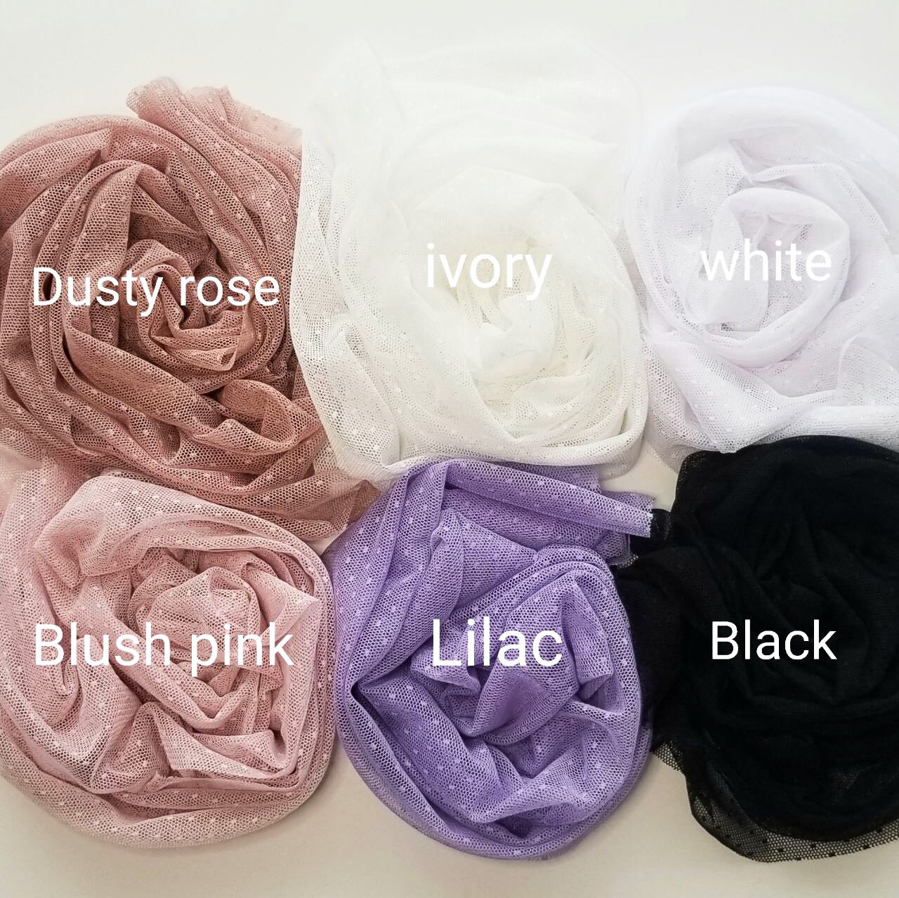 Blush Princess Style Chapel Round Veil Polka Dot Lace Mantilla | Etsy