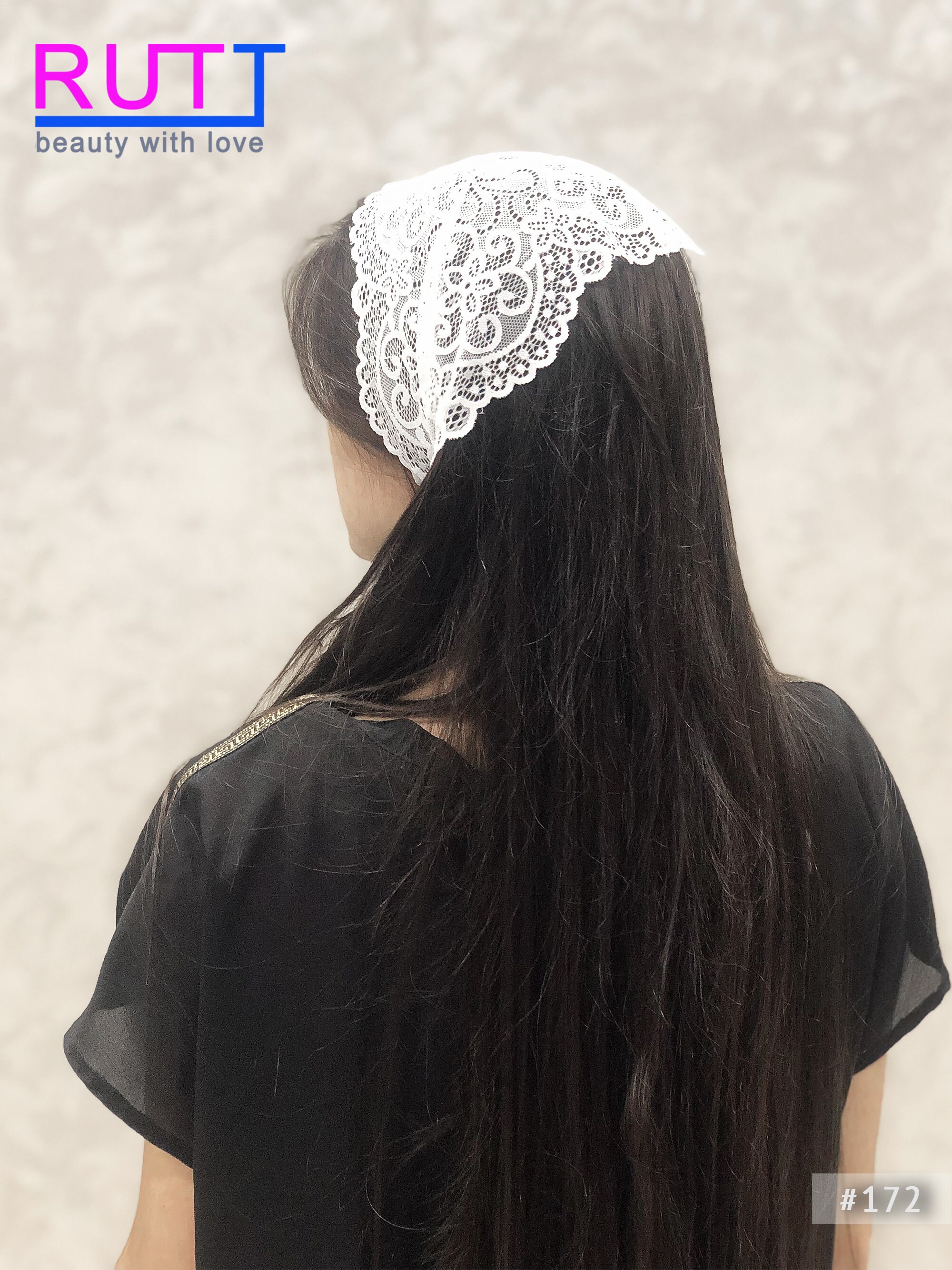 Stretch Lace Scarf Head Band Church Head Covering Orthodox Shawl ...