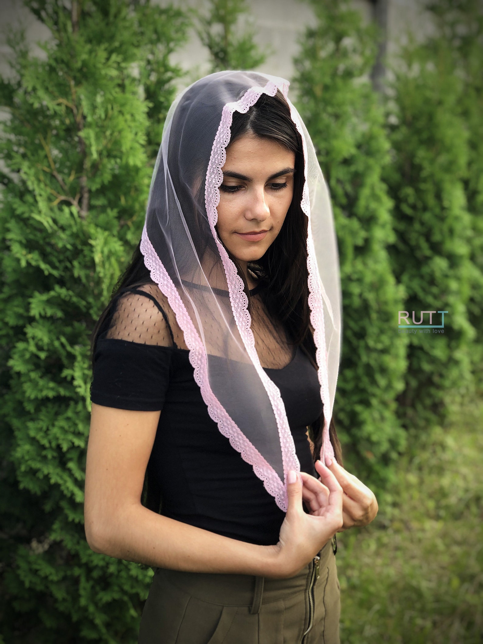 Christian Tulle and Lace Veil Church Scarf Head Covering - Etsy