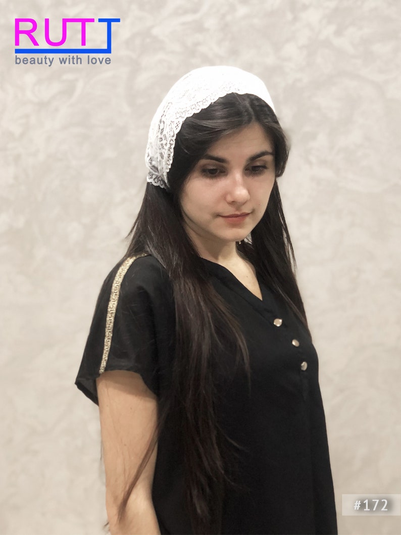 Stretch Lace Scarf Head Band Church Head Covering Orthodox Shawl ...
