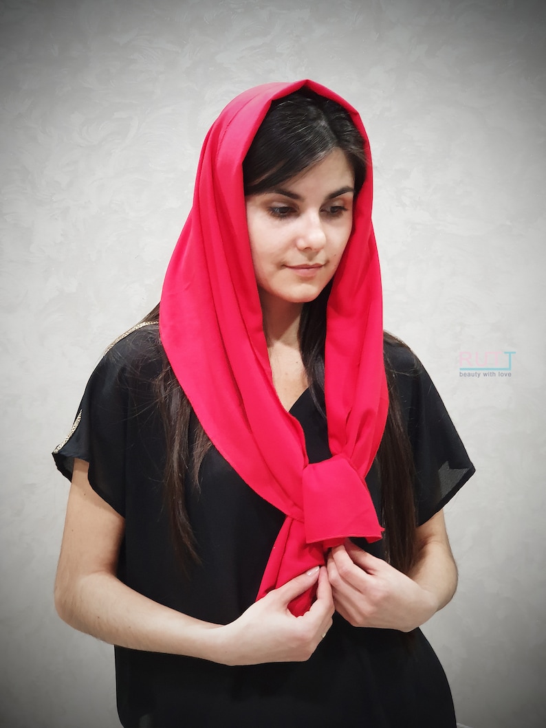 Cotton Scarf Church head covering Orthodox mantilla Catholic | Etsy