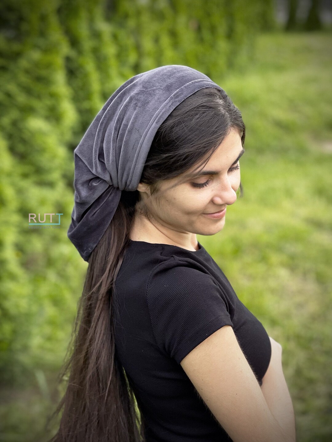 6 in 1 Head Covering Stretch Velvet Headband\cowl Style\snood Covering ...