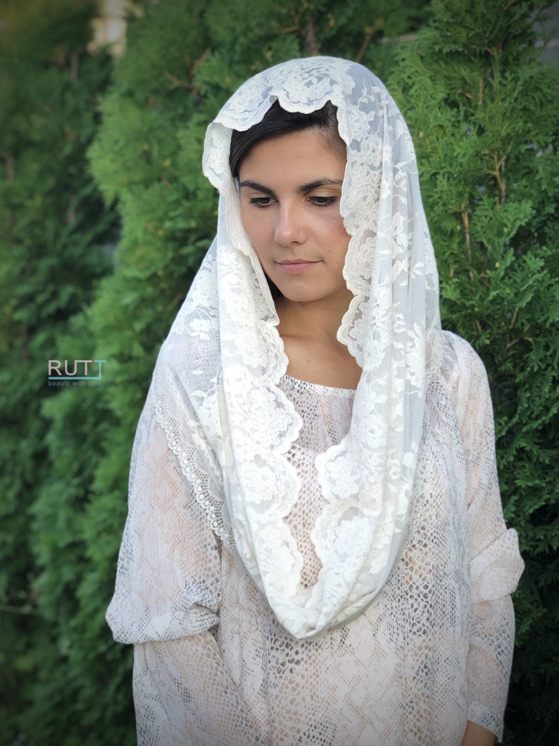 Long Infinity Church Catholic Veil Wrap Church or Chapel Veil - Etsy Canada