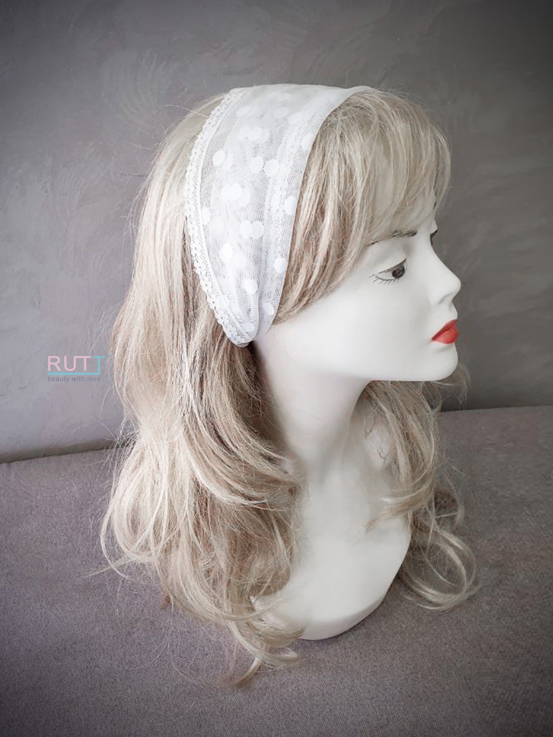 Church Head Wrap Dotted Head Covering Orthodox Veil Catholic Veil ...