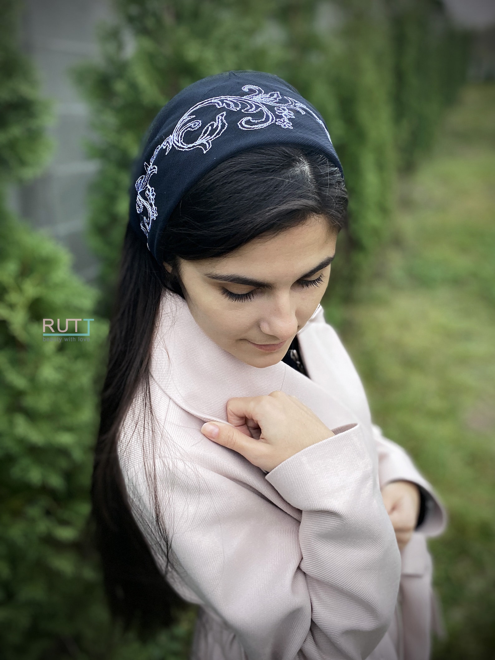 Church Square Kerchief With Embroidered Corner Head Covering Orthodox ...
