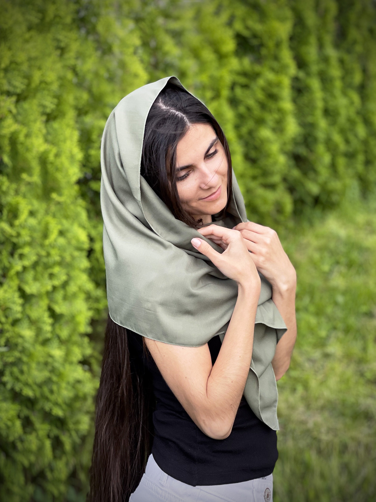 Mustard Soft Cotton Scarf Church Head Covering RUTTSHOP Catholic Head ...