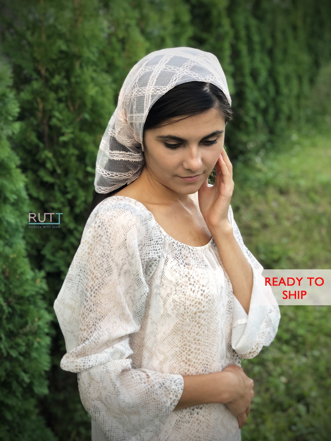 Church Lace Kerchief Headband Multi-style Headwrap Latin Mass Head ...