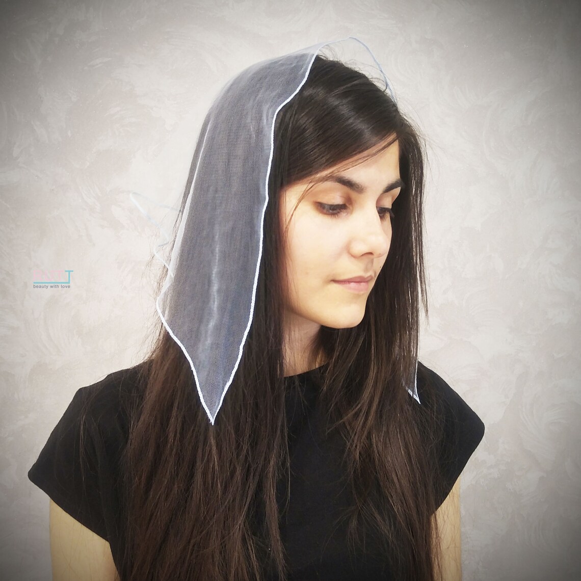 Short Chapel veil Church head covering Orthodox veils Catholic | Etsy