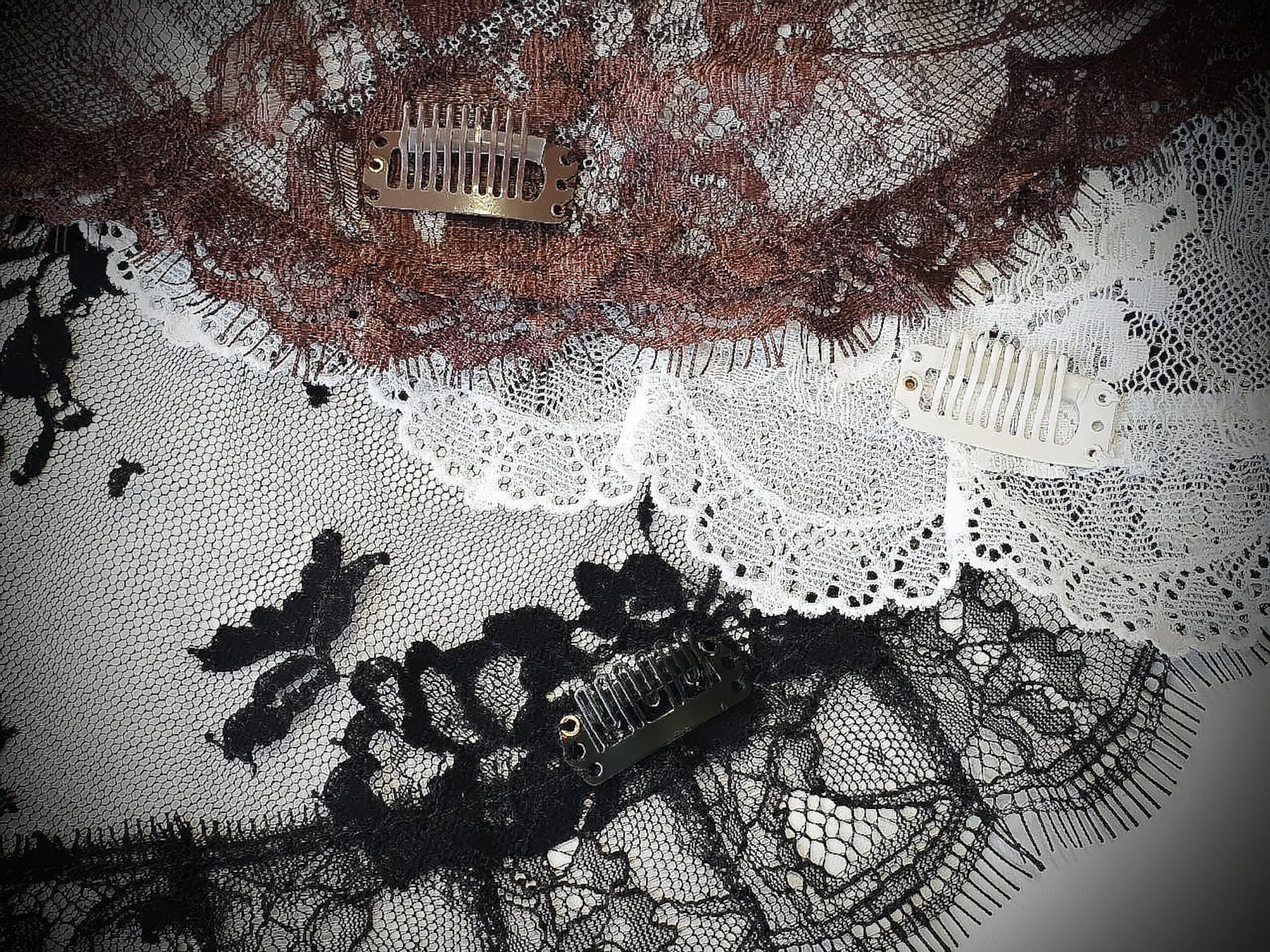 Princess Style Grey Chapel Round Veil Shantili Lace Mantila Headwrap ...