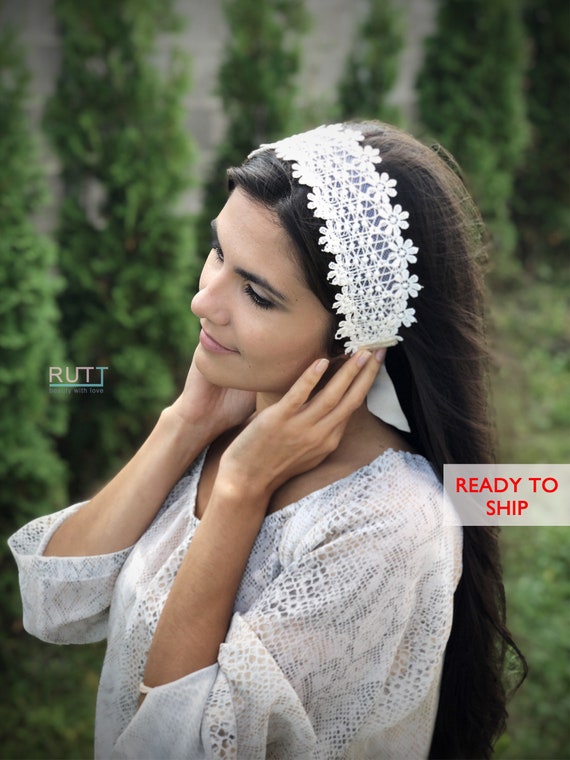 Lace Headband Church Head Covering Orthodox Church or Chapel | Etsy