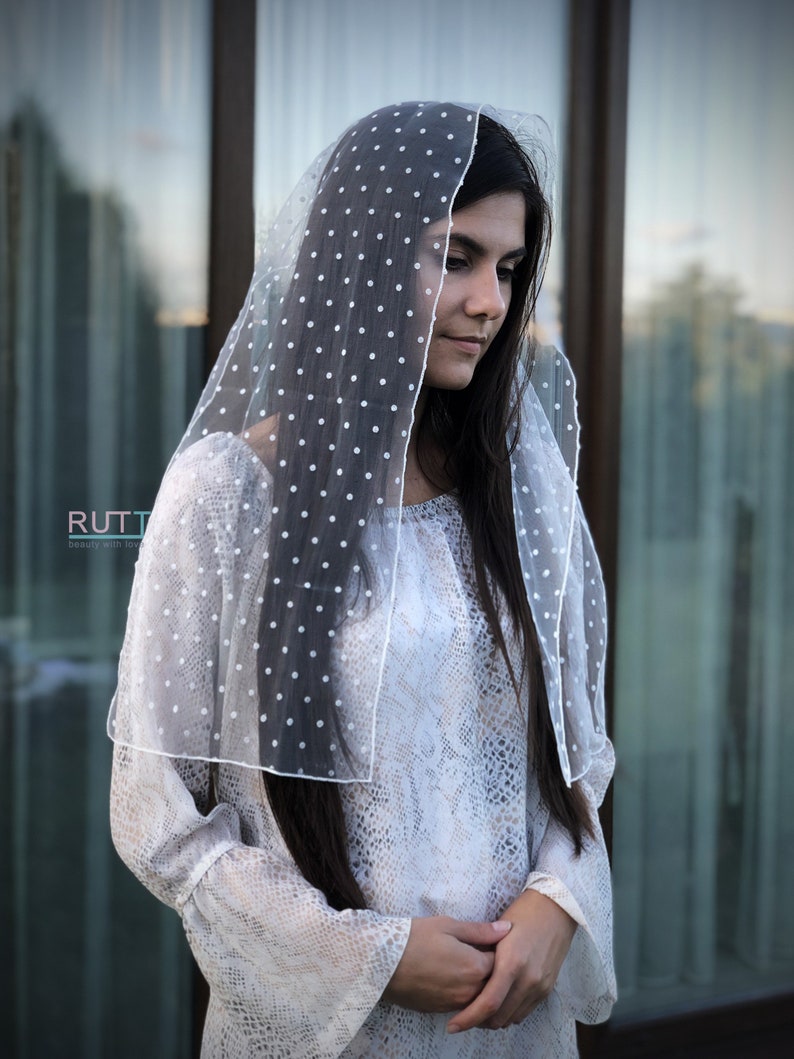 Elegant Dotted Scarf Church Head Covering Orthodox Head Wrap - Etsy UK