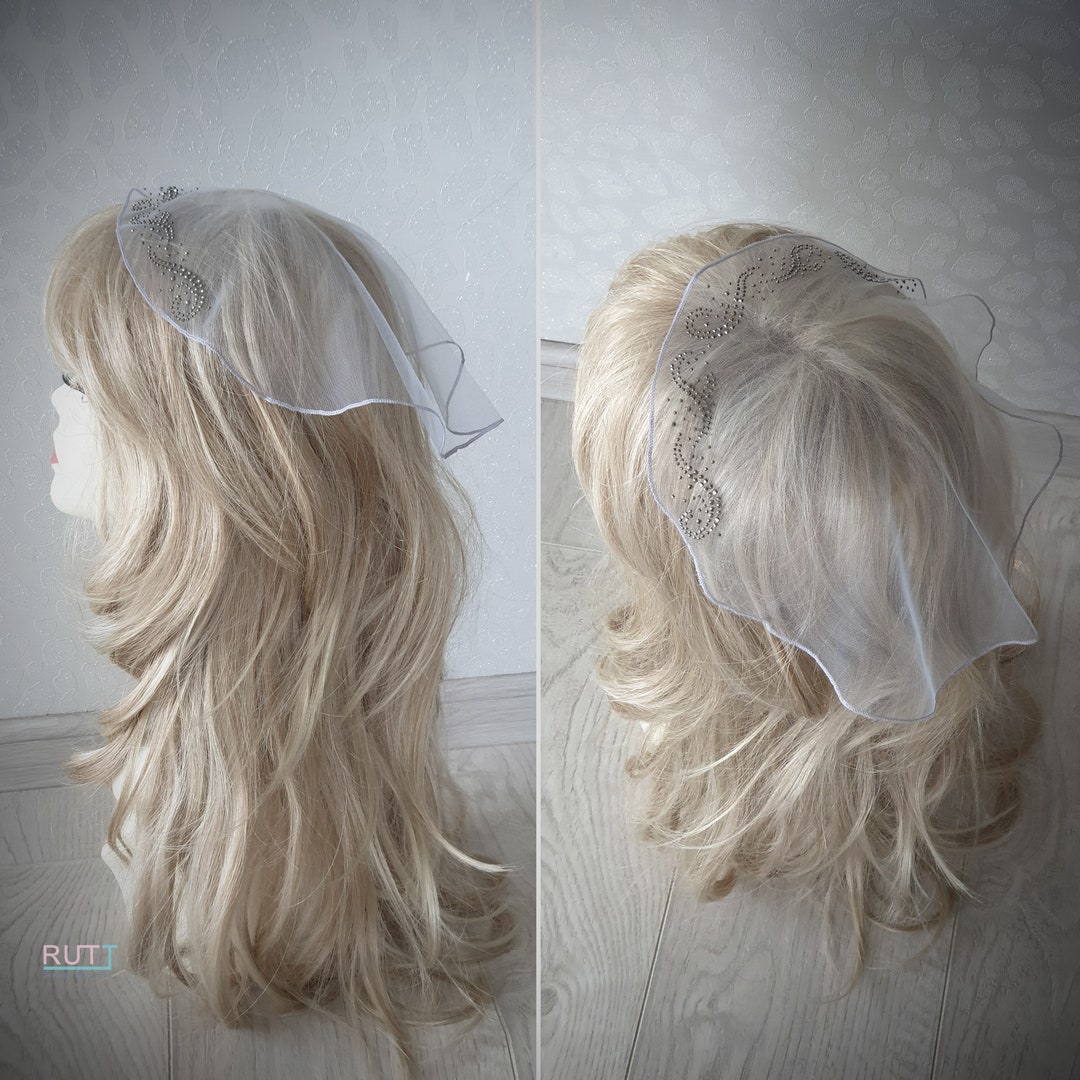 Chapel Cap Decorated Mantilla Rhinestones on the Chapel Little Tulle ...