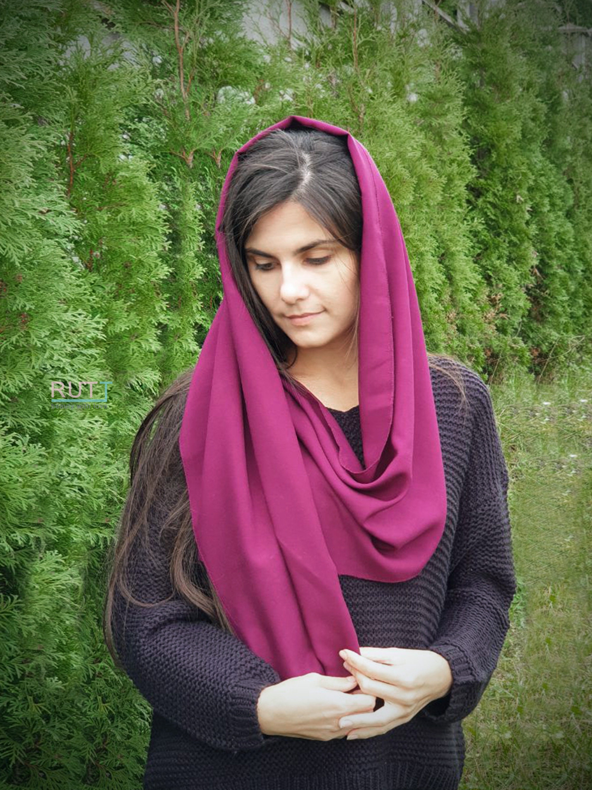 Soft Cotton Scarf Church Head Covering RUTTSHOP Catholic Head - Etsy Norway