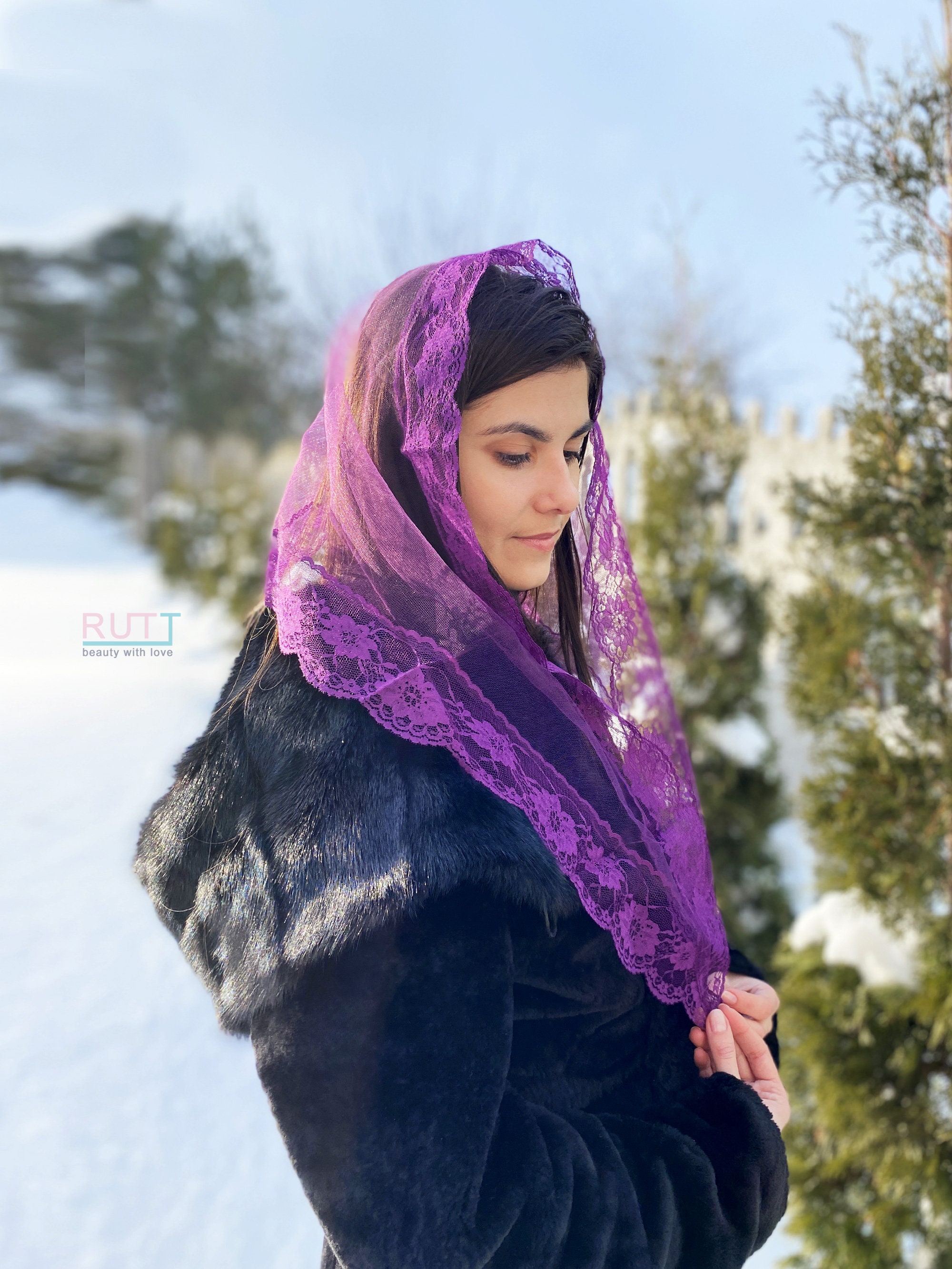 Church Head Covering Orthodox Head Wrap Catholic Veil Church or Chapel ...