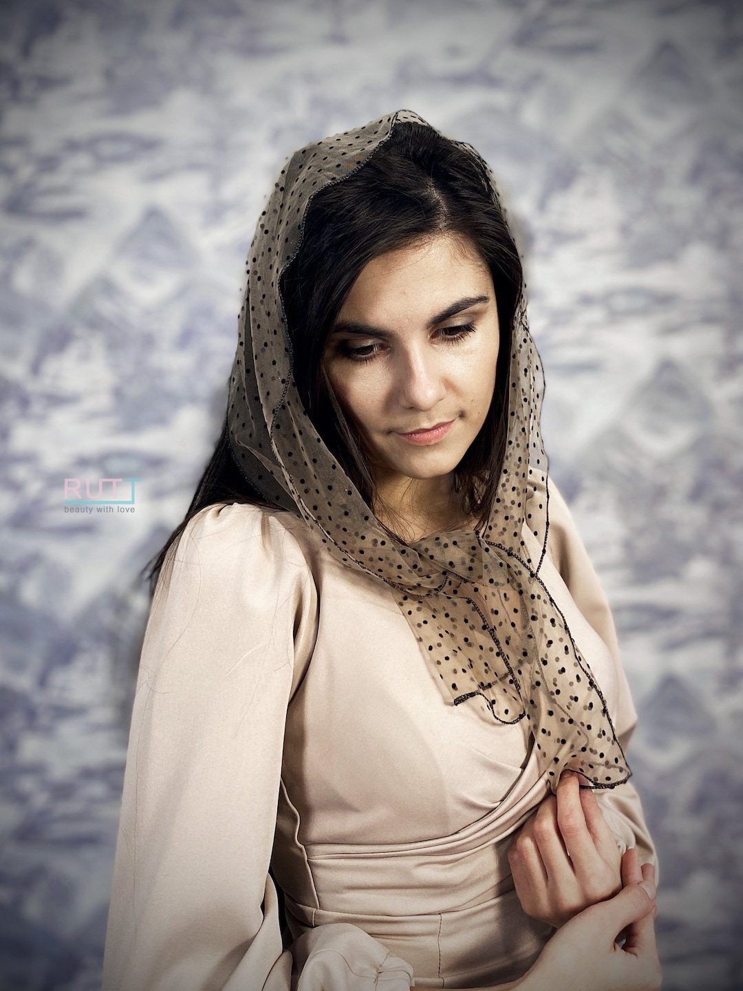 Dotted Scarf Head Covering Orthodox Veils Catholic Shawl Church or ...