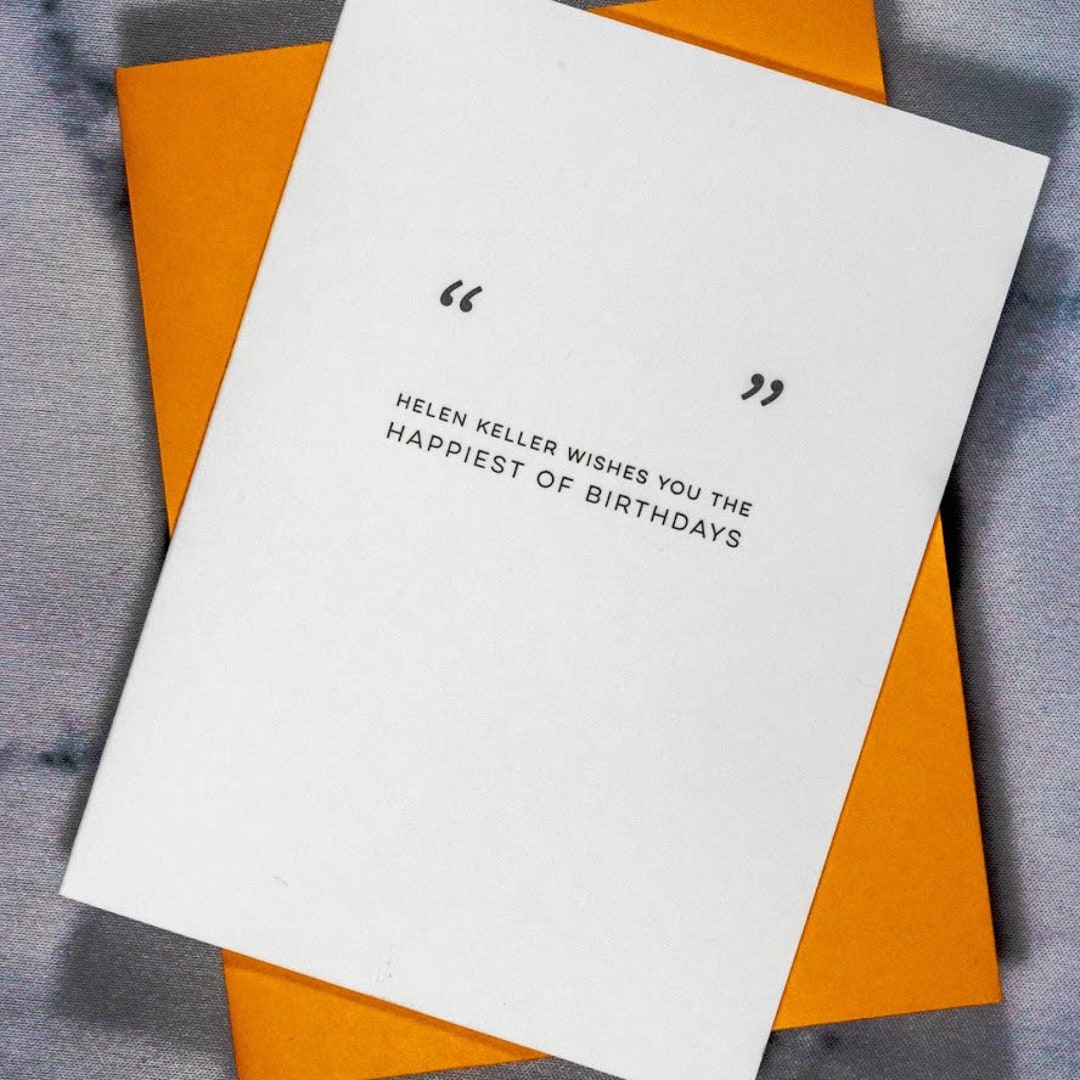 Funny Birthday Card Inappropriate Birthday Card Helen Keller - Etsy