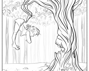 Enchanted Forest Coloring Page #1, Whimsical Coloring Page, Fantasy ...