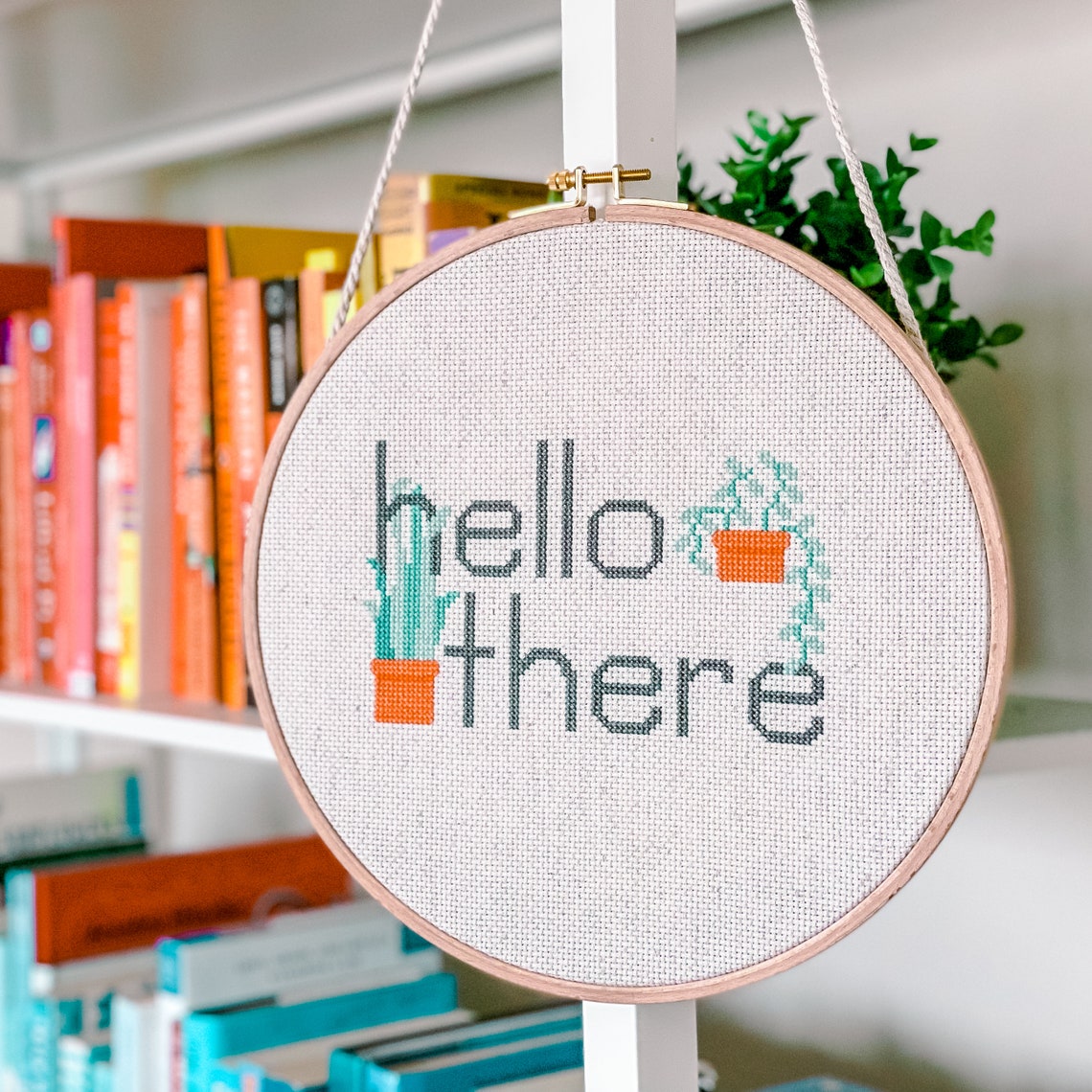 Hello There - Welcome Sign - Modern Cross Stitch - Simple PDF Pattern ...