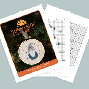 Scandinavian Holiday Gnome - Modern Cross Stitch - Simple PDF Pattern Download - Etsy