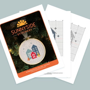 Scandinavian Holiday Houses - Modern Cross Stitch - Simple PDF Pattern Download - Etsy