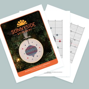 Scandinavian Holiday Ornament - Modern Cross Stitch - Simple PDF Pattern Download - Etsy