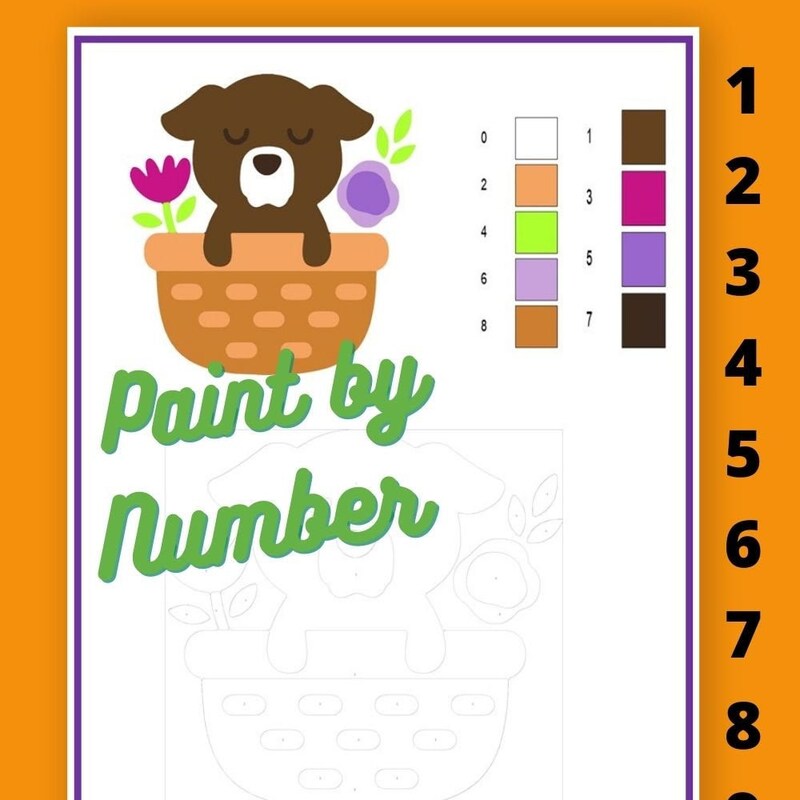 Paint by Number Dog - Etsy
