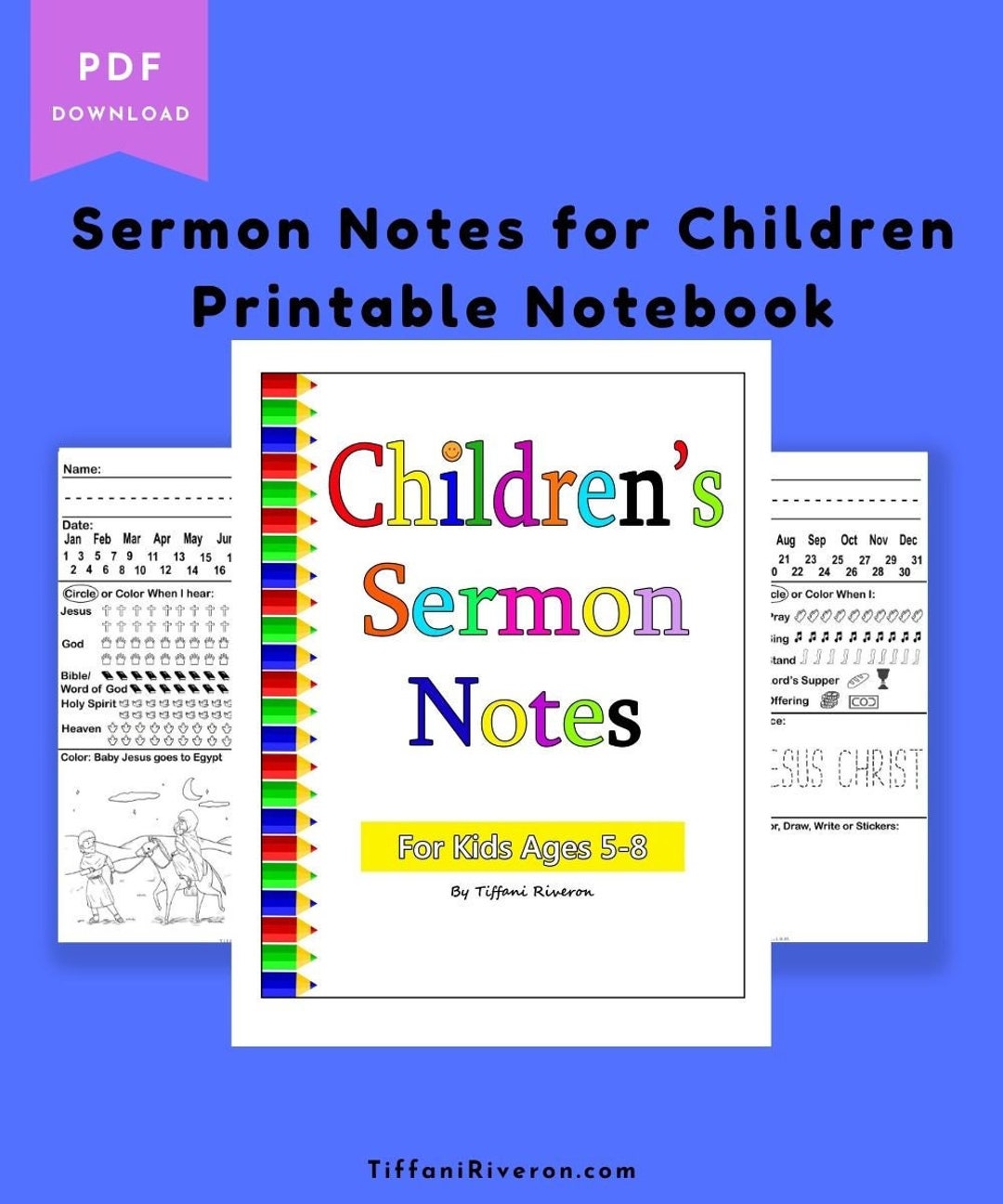 Printable Children's Sermon Notes , Sermon Notes for Kids, Printable ...