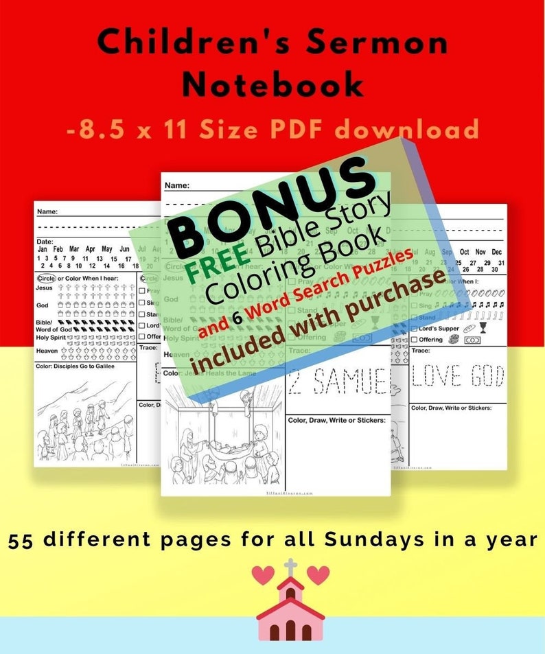 Sermon Notes for Kids, Children's Sermon Notes, Printable Sermon Notes ...