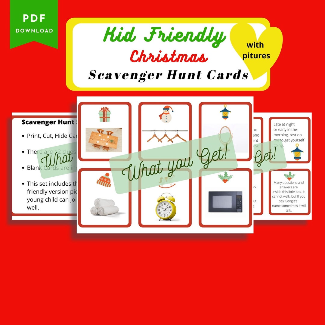 Indoor Christmas Treasure Hunt Indoor Christmas Scavenger Hunt ...