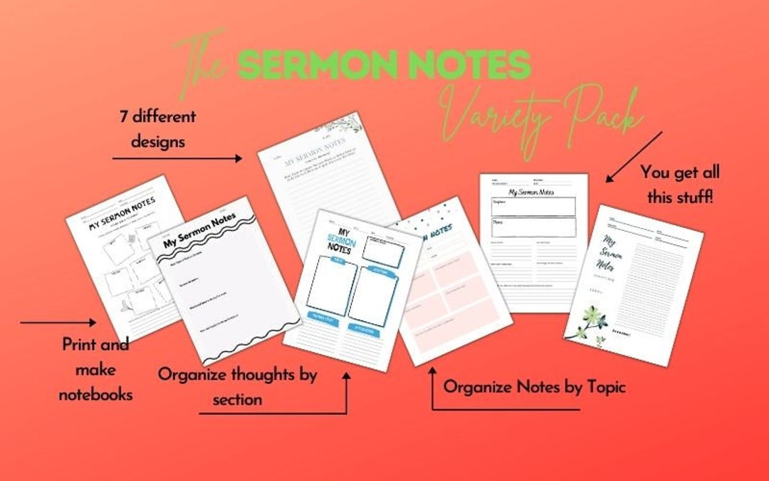 Sermon Notes for Teens, Printable Sermon Notes, Notes for Children ...