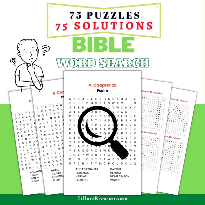 Large Print Bible Word Search Puzzle Book Printable For Adults And