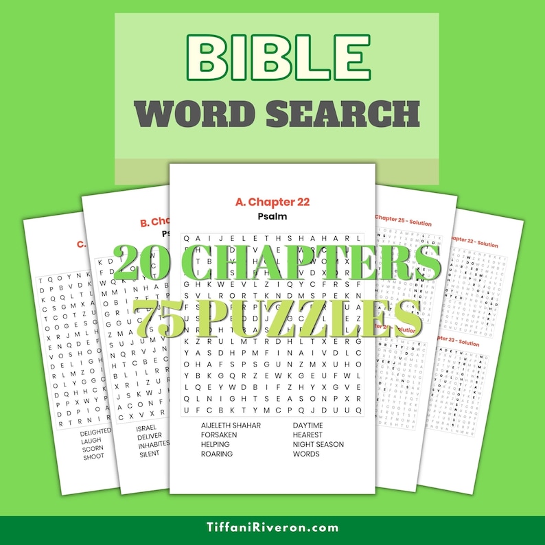 Large Print Bible Word Search Puzzle Book Printable For Adults And
