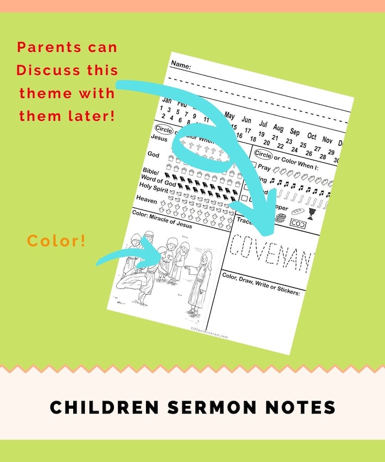 Sermon Notes for Kids, Children's Sermon Notes, Printable Sermon Notes ...