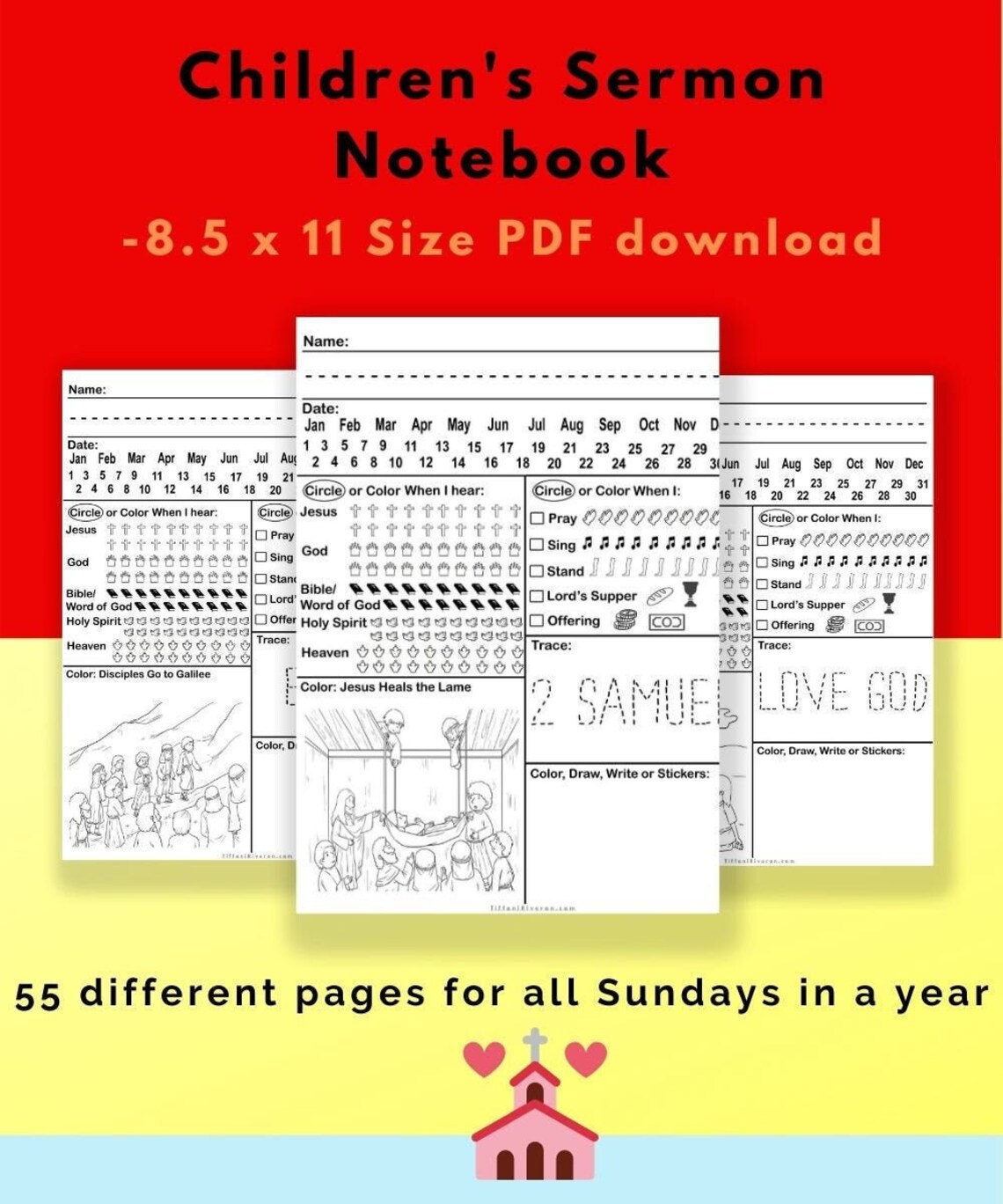 Sermon Notes for Kids Children's Sermon Notes Printable - Etsy