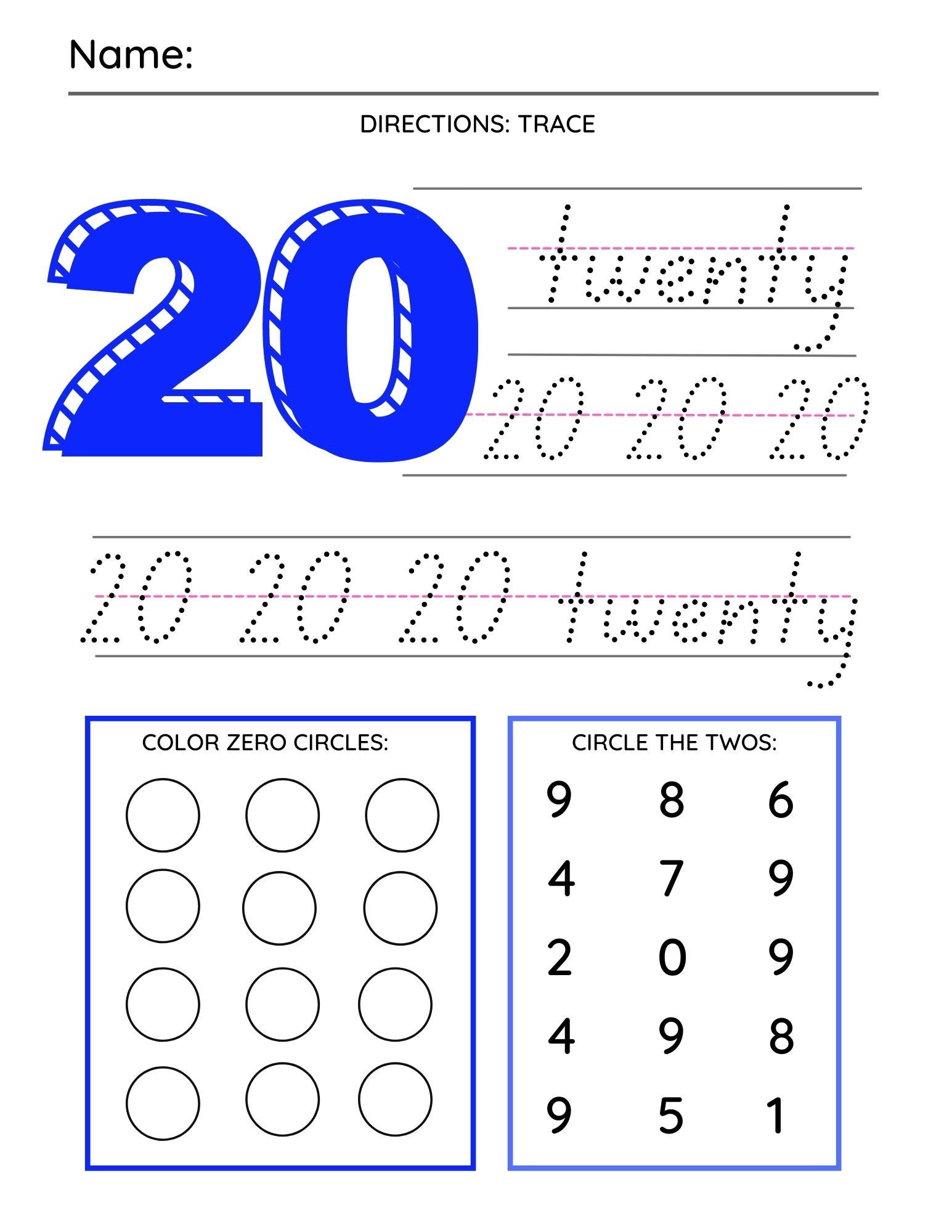 Number Book Pdf Digital Download Kindergarten Learn to Read and Write ...