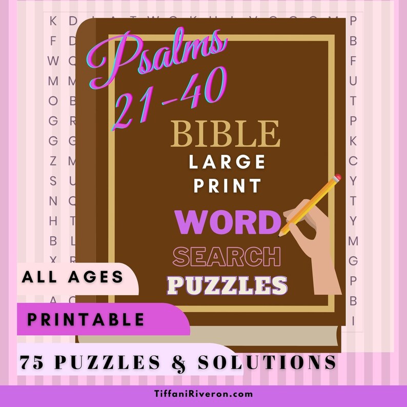 Large Print Bible Word Search Puzzle Book Printable For Adults And
