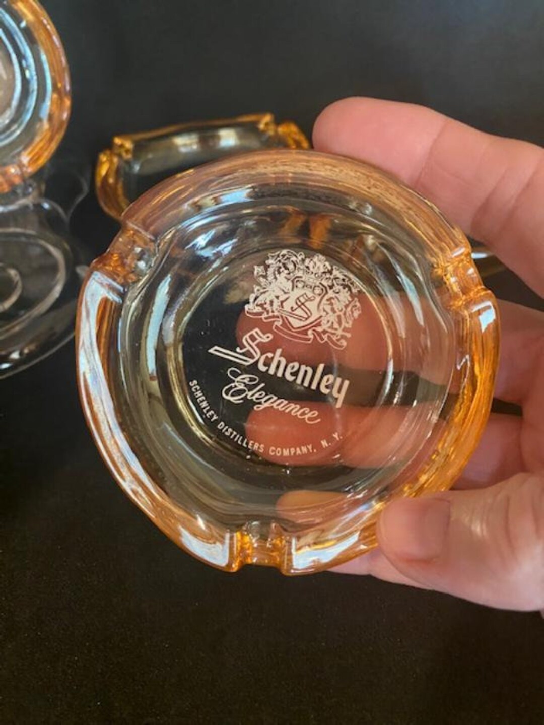 Vintage Set of Four (4) Schenley Elegance Liquor Logo Ashtrays - Etsy