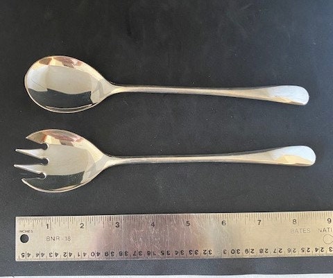 Vintage Made in Italy Silver Plated Serving Fork and Spoon 9