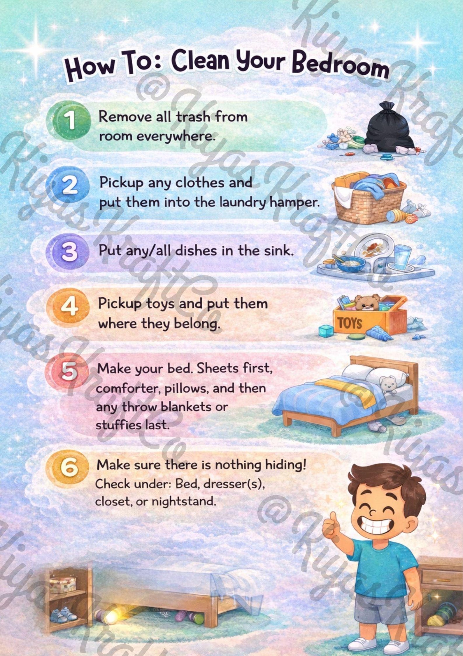 How to : Clean Your Bedroom Guide - Etsy