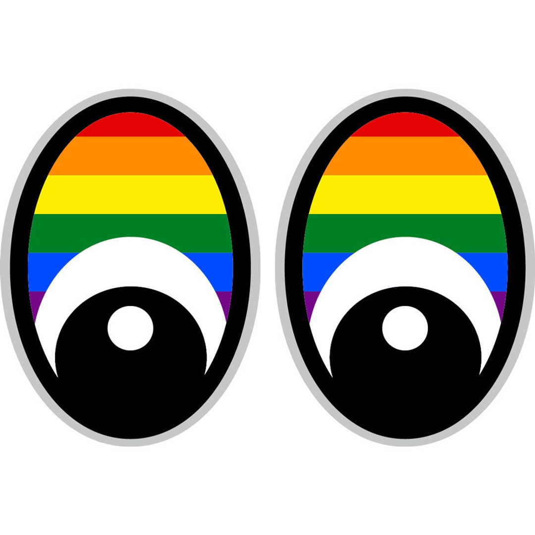 Decorative Eyes LGBT Gay Lesbian Pride for Lawn Mowers, Robotic Lawn ...