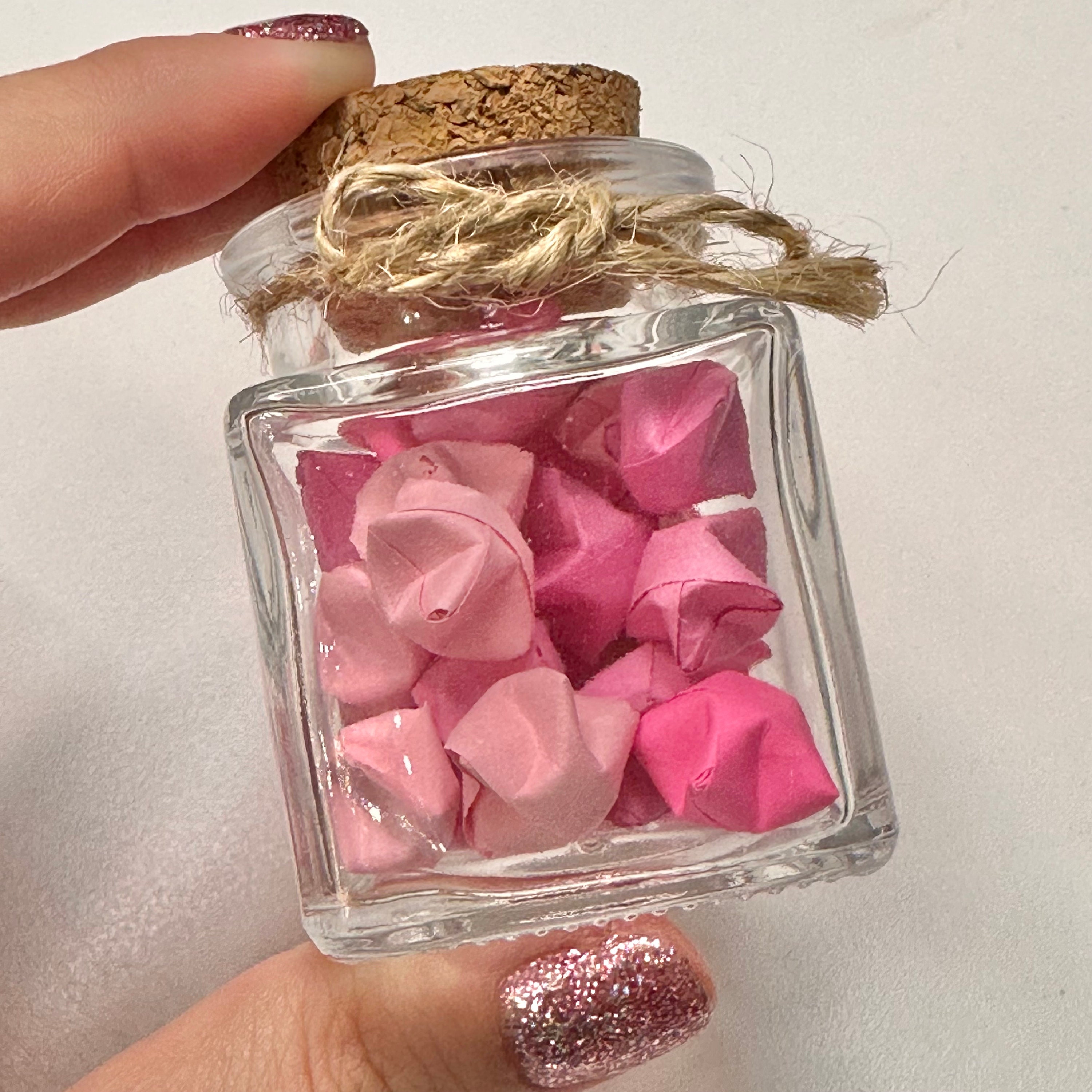 Shades of Pink Origami Stars Love Jar, Party Favors, Home Decor, Gifts ...