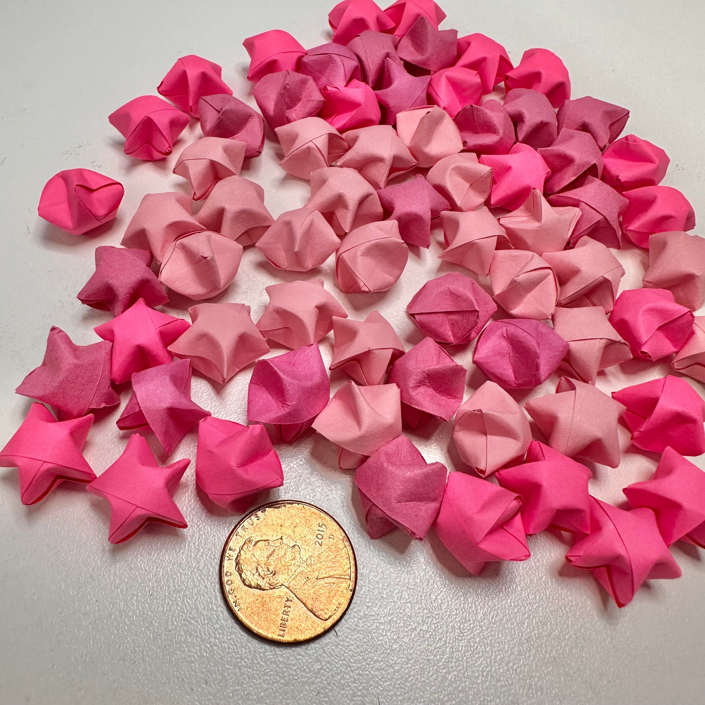 Shades of Pink Origami Stars Love Jar, Party Favors, Home Decor, Gifts ...