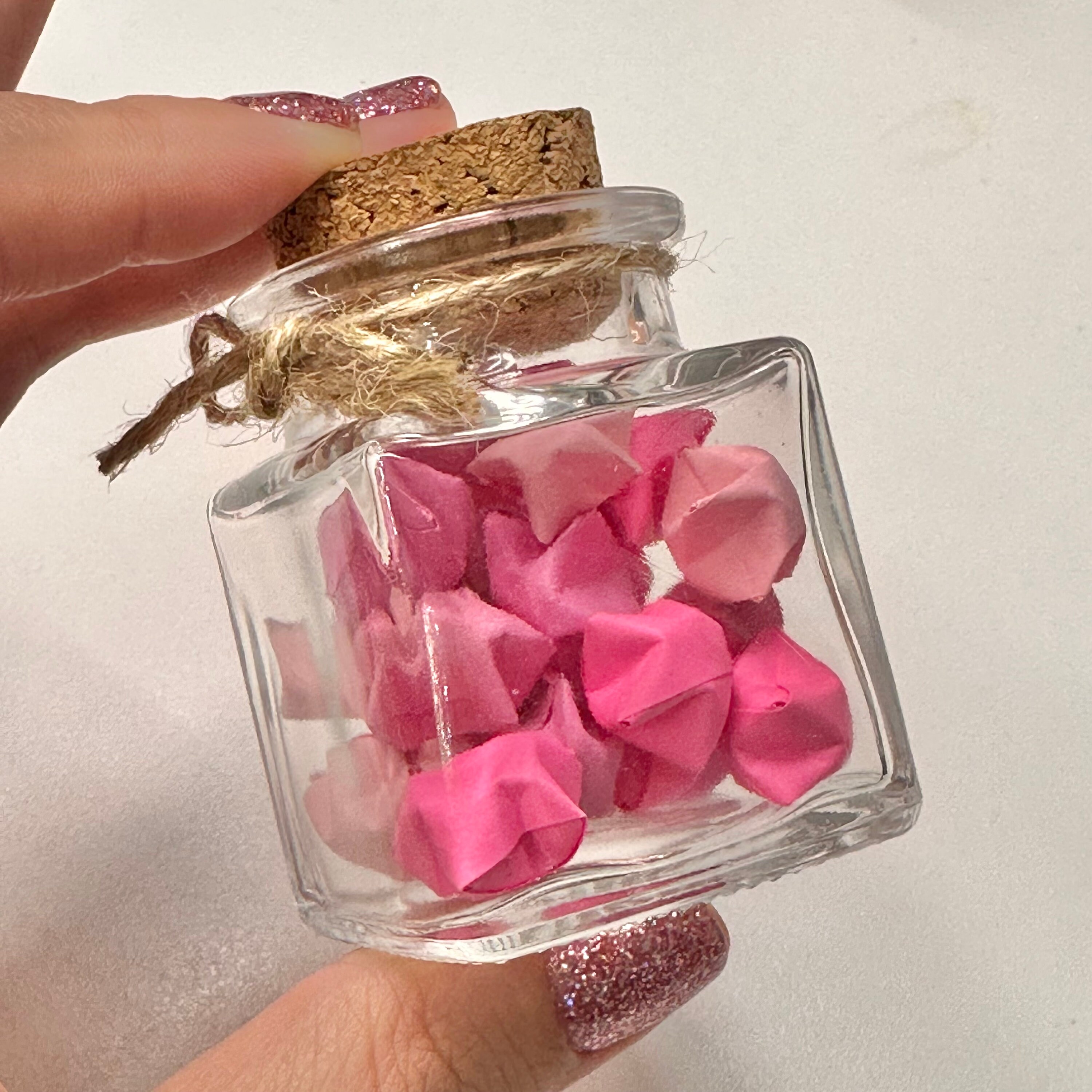 Shades of Pink Origami Stars Love Jar, Party Favors, Home Decor, Gifts ...