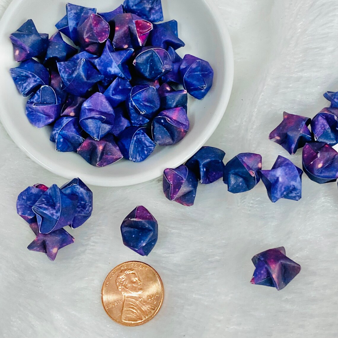 Purple Galaxy Origami Lucky Stars in Glass Jar: Cosmic Decor - Etsy
